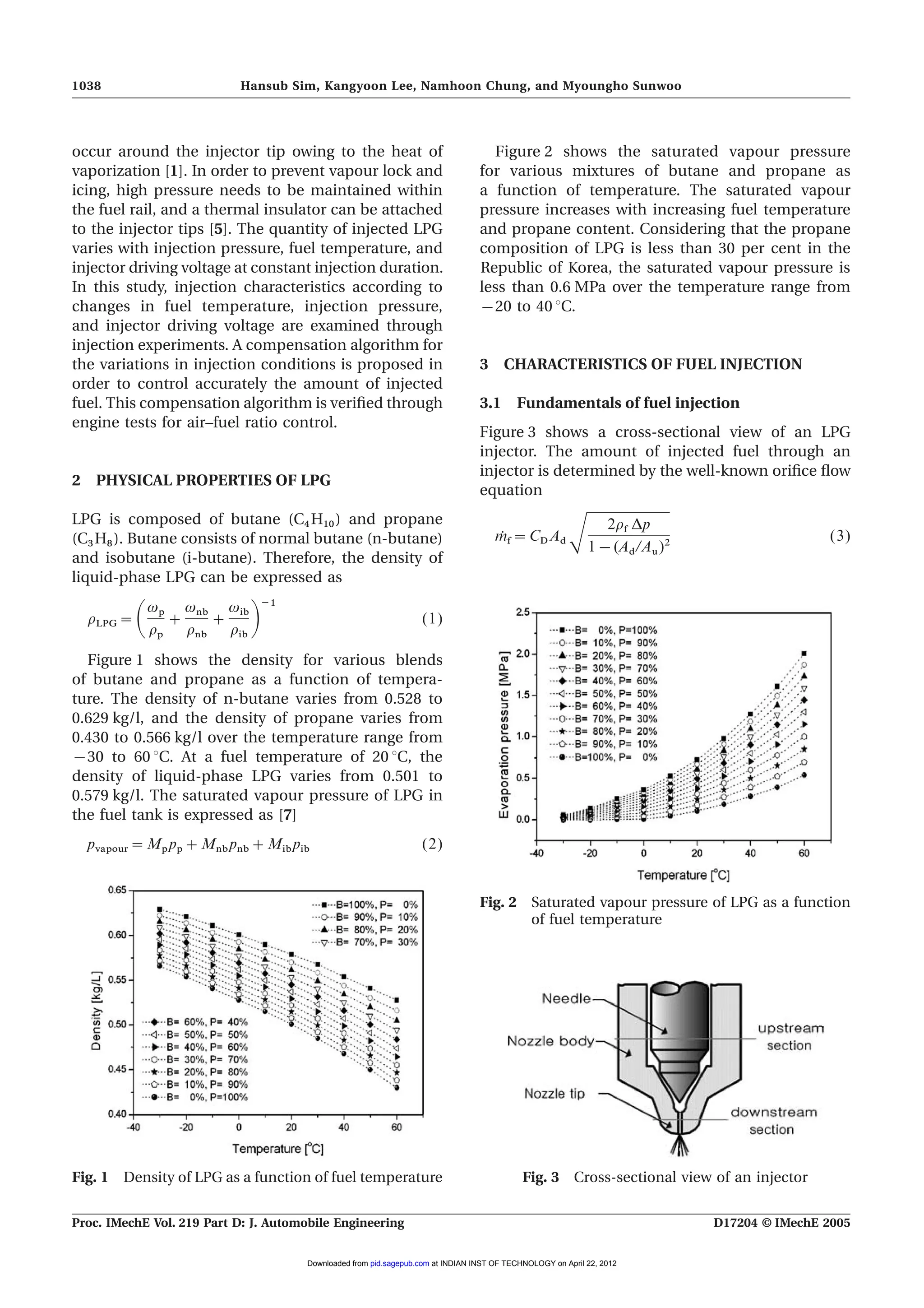 Injection characteristics of a liquid phase lpg injection | PDF