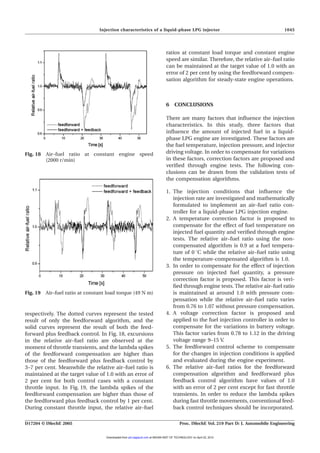 Injection characteristics of a liquid phase lpg injection | PDF