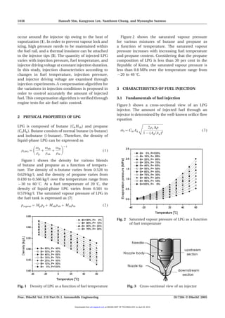 Injection characteristics of a liquid phase lpg injection | PDF