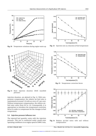 Injection characteristics of a liquid phase lpg injection | PDF