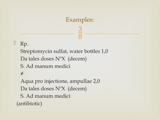 INJECTIONES exercise S. pharmacology.pptx