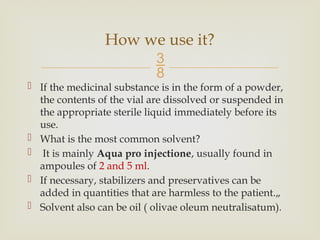 INJECTIONES exercise S. pharmacology.pptx