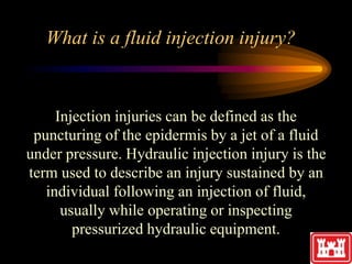 Fluid Injectioninjurytraining | PPSX