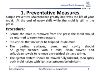 Care maintenance and storage of molds | PPTX