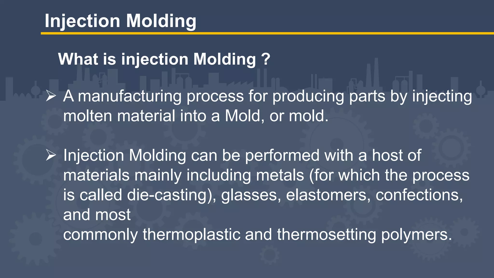 Injection Molding in Automotive Sector | PPTX