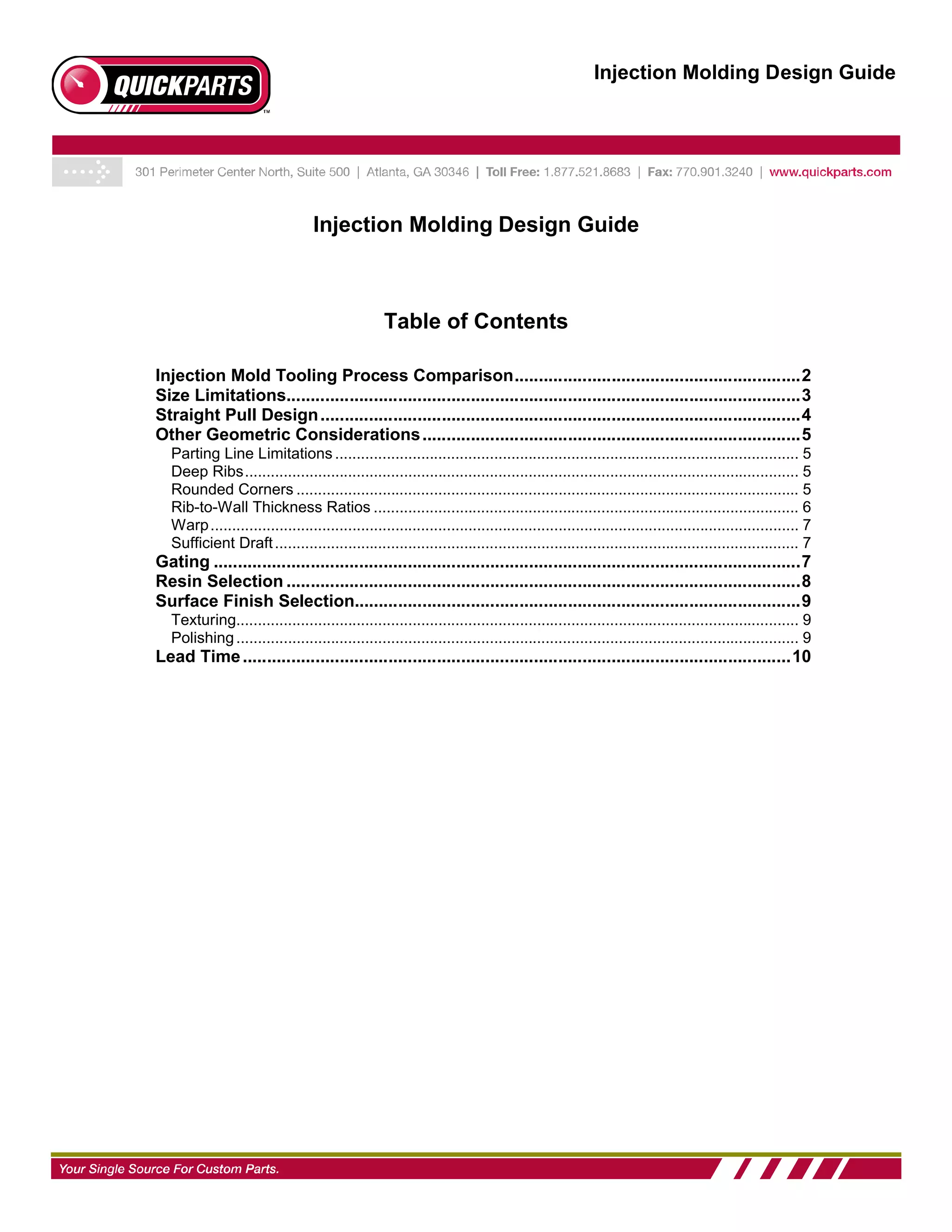Injection Molding Design Guide | PDF