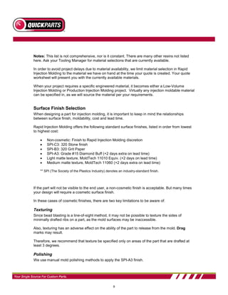Injection Molding Design Guide | PDF