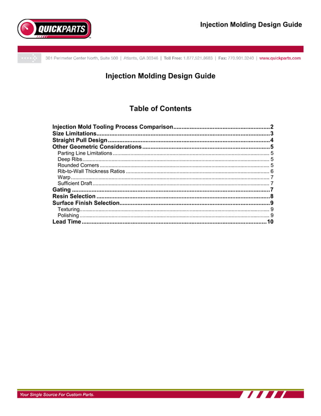 Injection Molding Design Guide | PDF