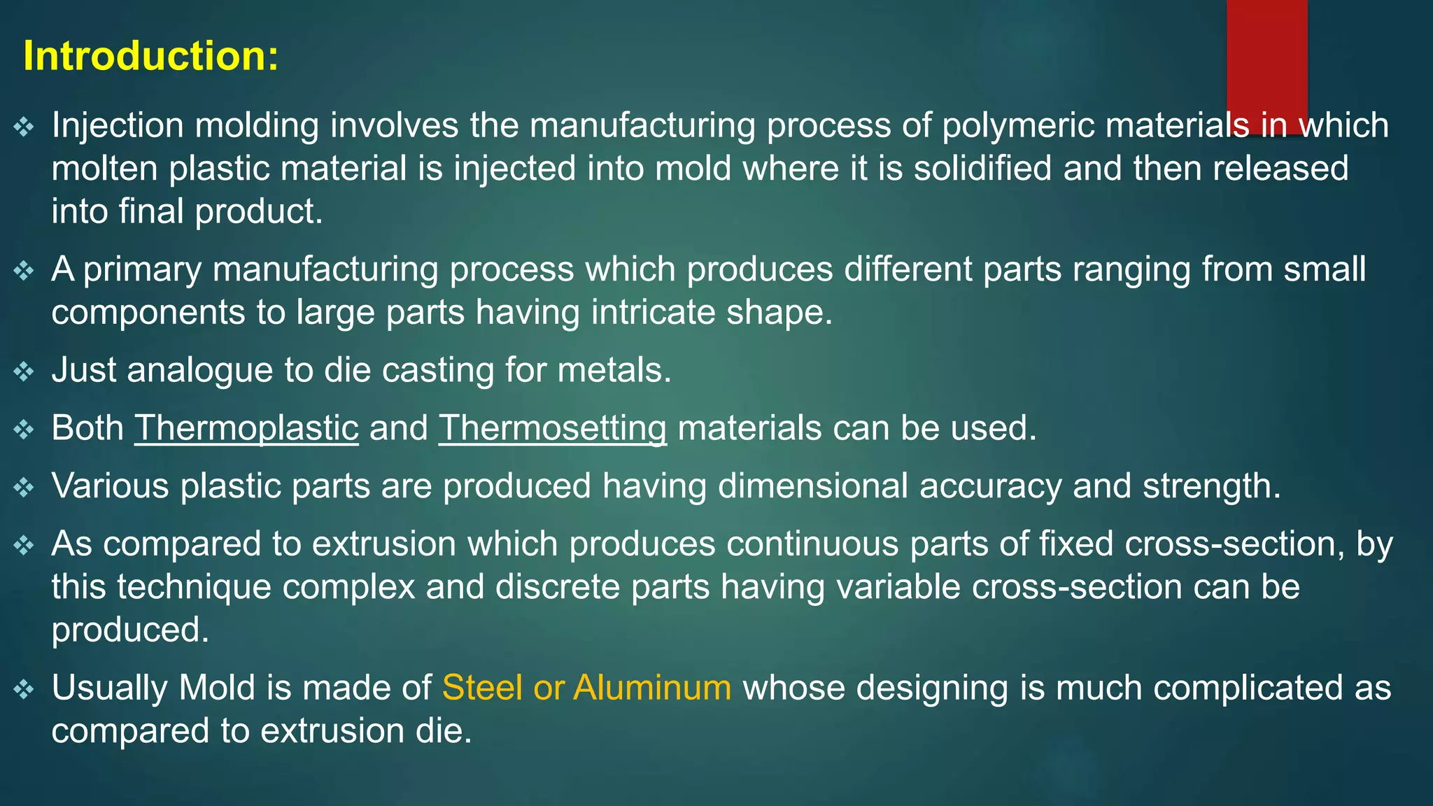 Injection moulding technique presentation | PPTX