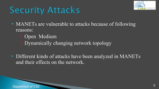 Injectionofattacksinmanets | PPT