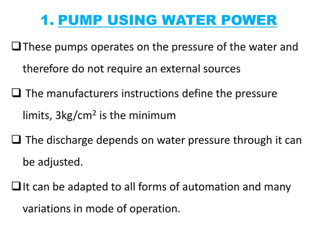 Injection Pump (fertigation method) | PPTX | Agriculture | Industries