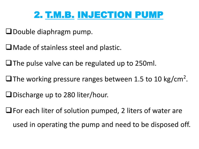 Injection Pump (fertigation method) | PPTX | Agriculture | Industries