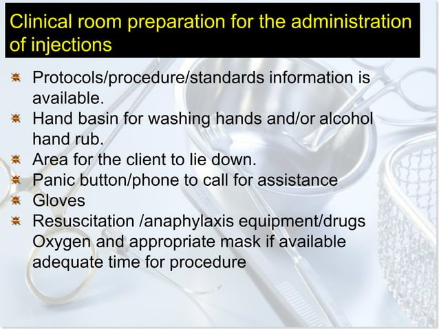 Injections | PPTX | First Aid | Injuries