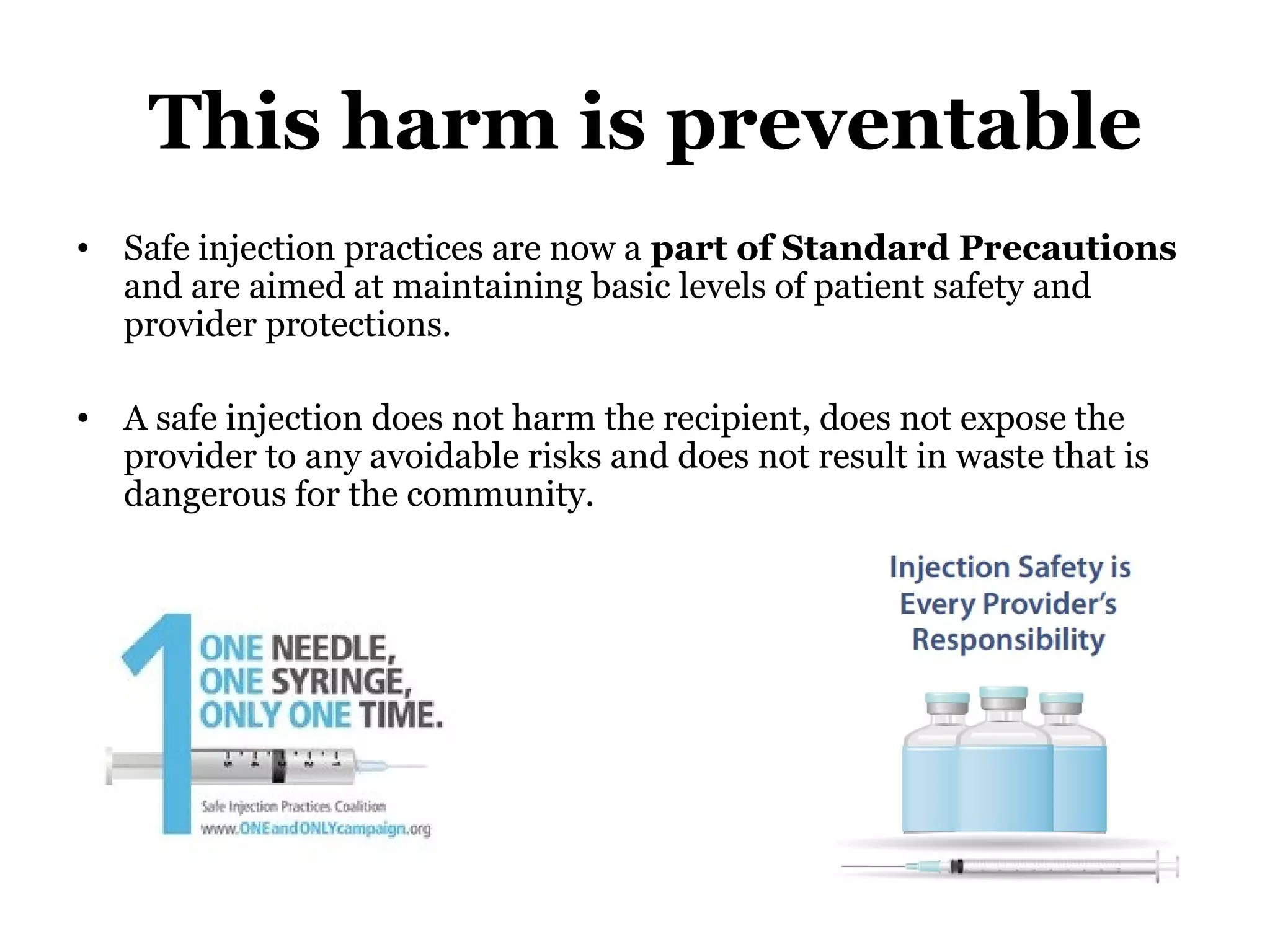 Injection safety According to CDC guideline | PPT