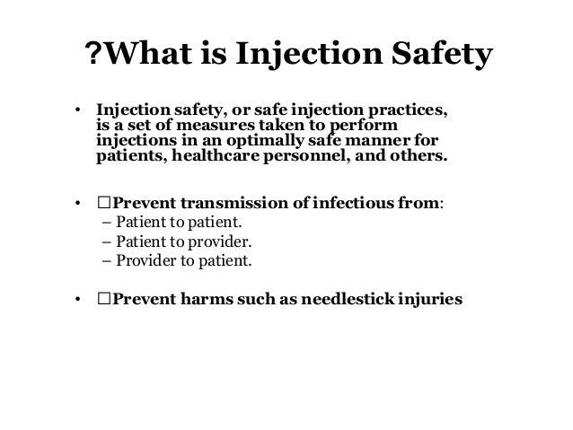 Cdc Injection Safety Checklist