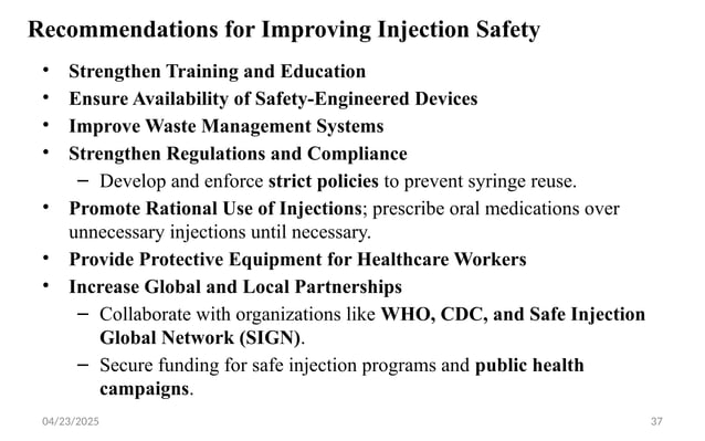 Injection_Safety_Presentation by Yakubu SALIHU | PPT