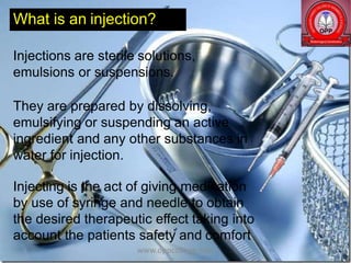 Injections ppt | PPT