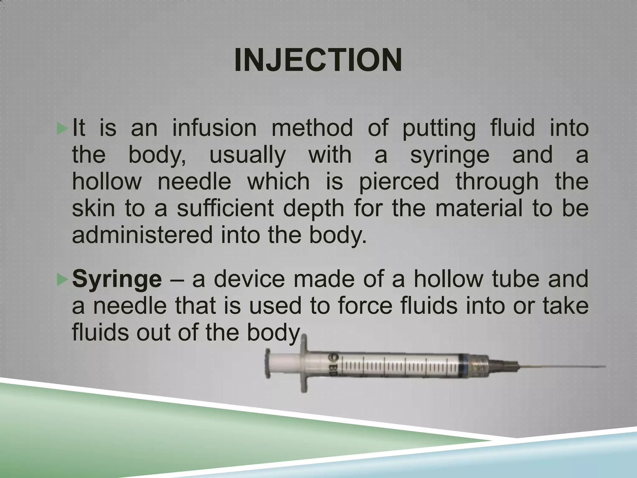 Injection Technique | PPTX