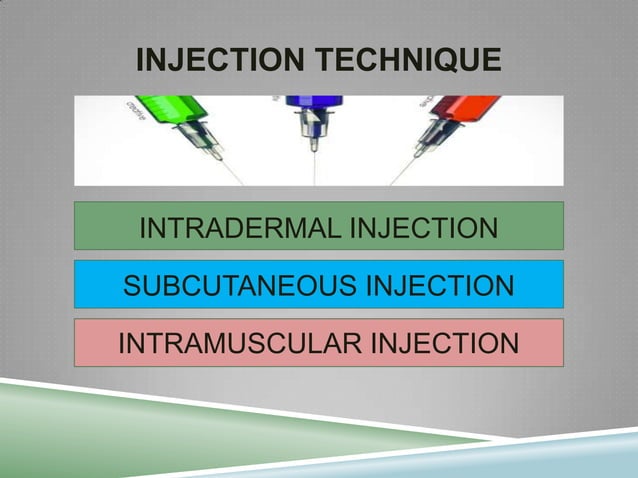 Injection Technique | PPTX