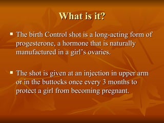 Injertable Progestin | PPT