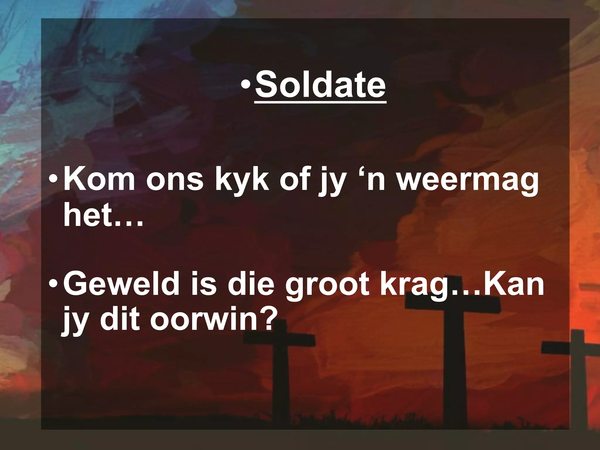 Tema: In Jesus se voetspore Deel 2 Goeie Vrydag | PPT