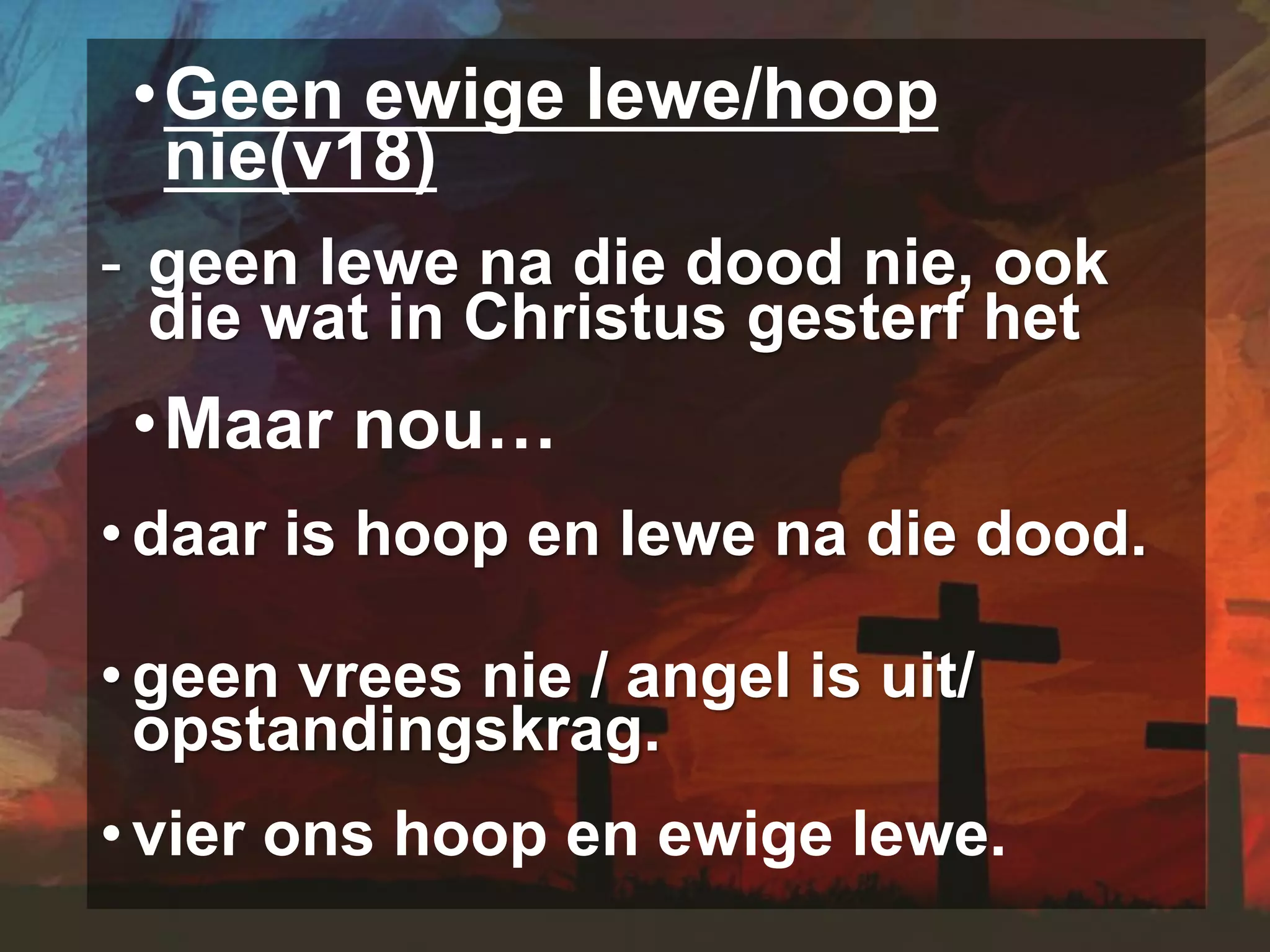 Tema:In Jesus se voetspore Deel 3 Opstanding | PPT