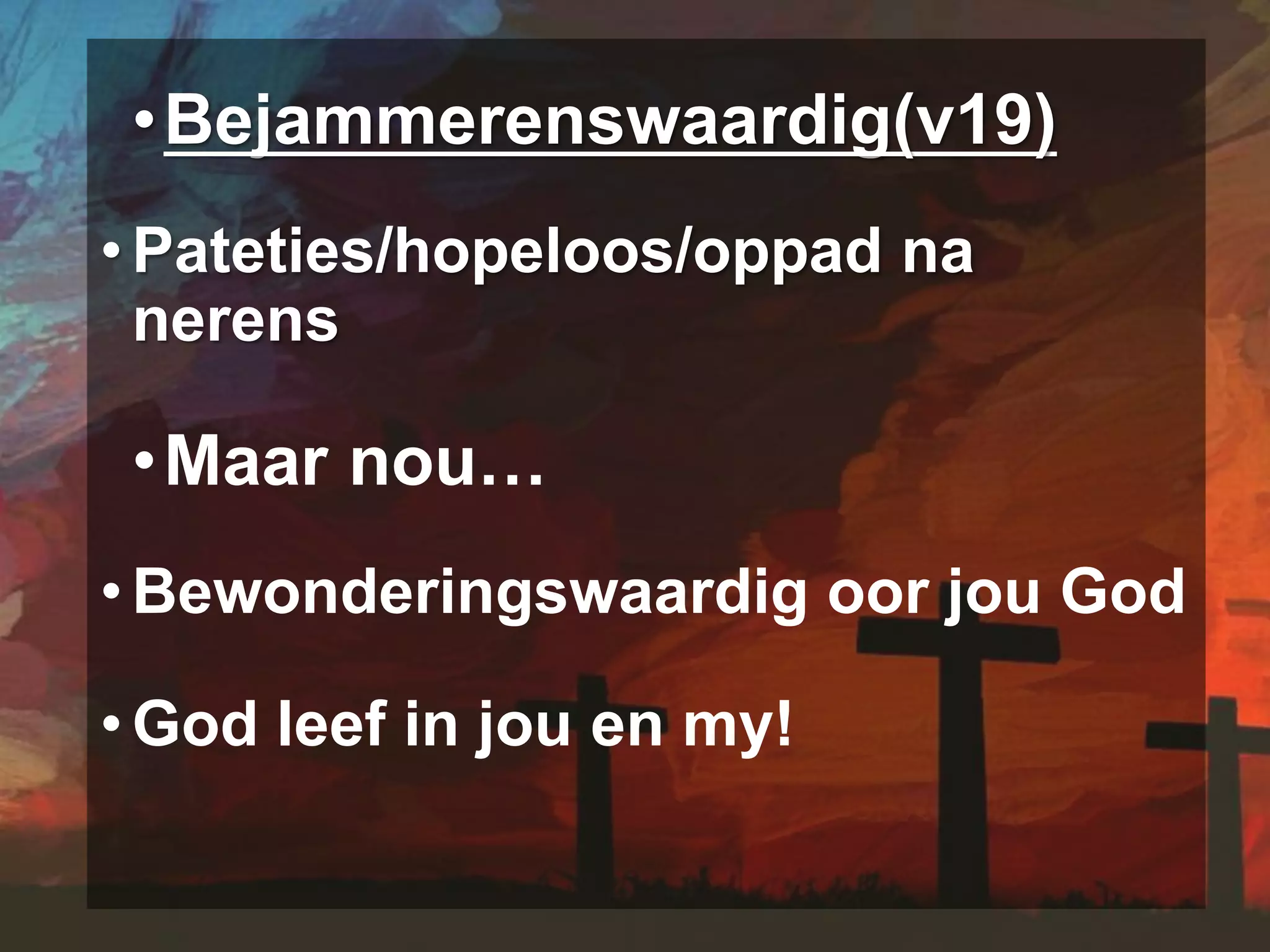 Tema:In Jesus se voetspore Deel 3 Opstanding | PPT