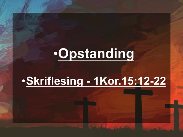 Tema:In Jesus se voetspore Deel 3 Opstanding | PPT