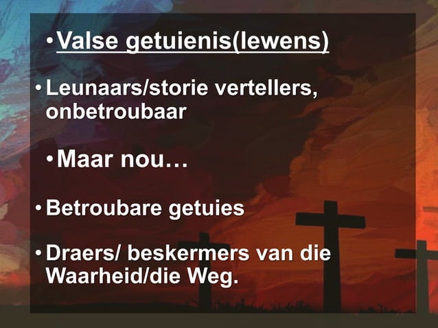 Tema:In Jesus se voetspore Deel 3 Opstanding | PPT