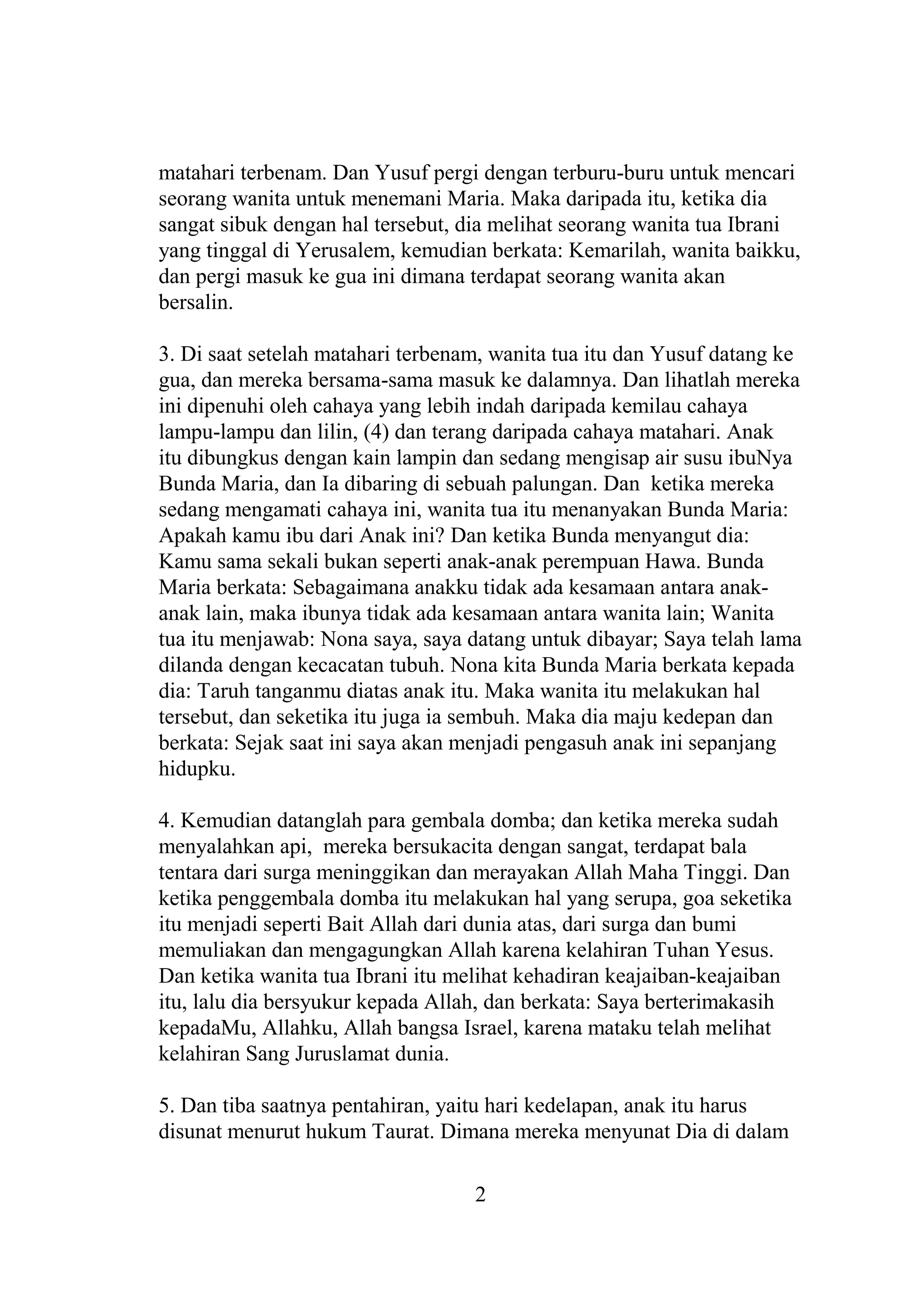 Injil bahasa Arab tentang Masa Kecil Sang Penyelamat | PDF