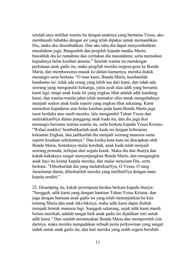 Injil bahasa Arab tentang Masa Kecil Sang Penyelamat | PDF