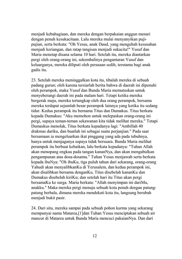 Injil bahasa Arab tentang Masa Kecil Sang Penyelamat | PDF