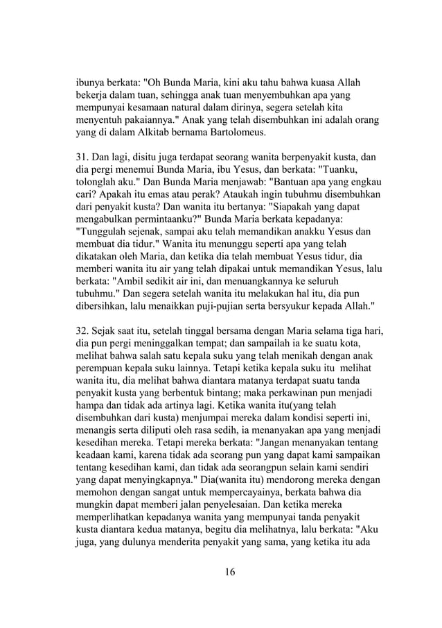 Injil bahasa Arab tentang Masa Kecil Sang Penyelamat | PDF