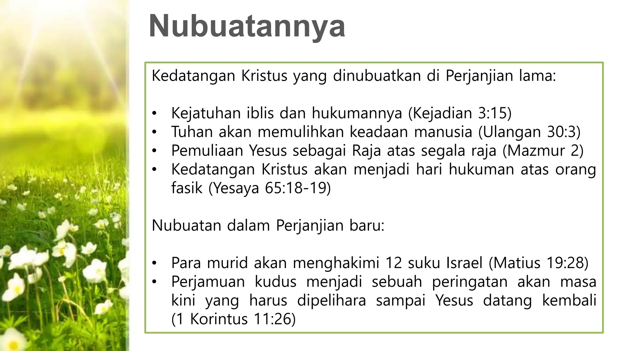 Injil Sinoptik Kedatangan Tuhan Sumber Dari Alkitab | PPT