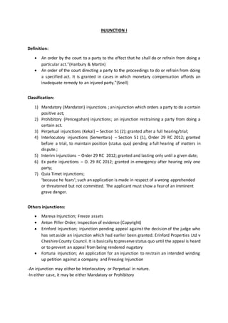 Injunction i slide | DOCX