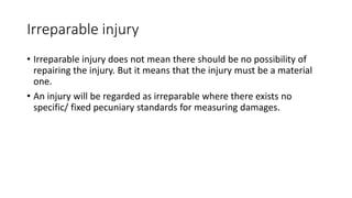 Injunction + interim order notes.Power point | PPTX