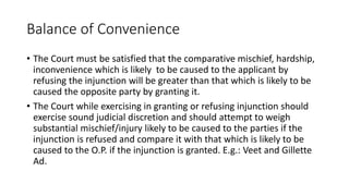 Injunction + interim order notes.Power point | PPTX