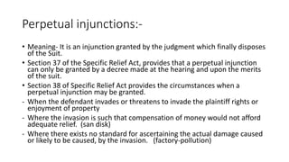 Injunction + interim order notes.Power point | PPTX