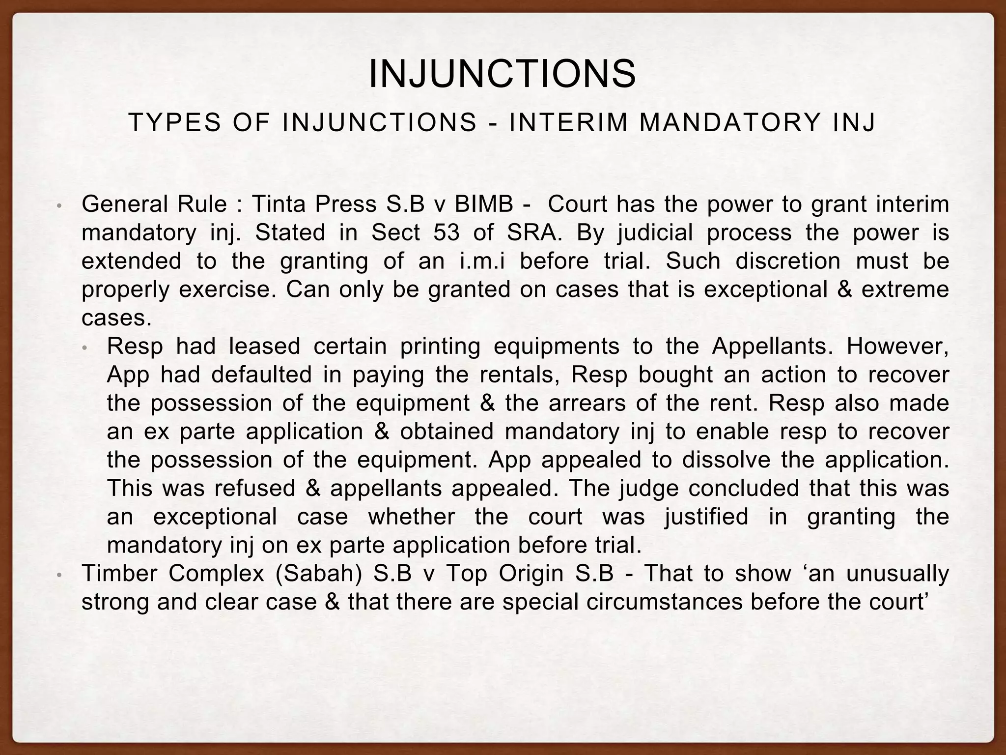 Injunctions | PPTX
