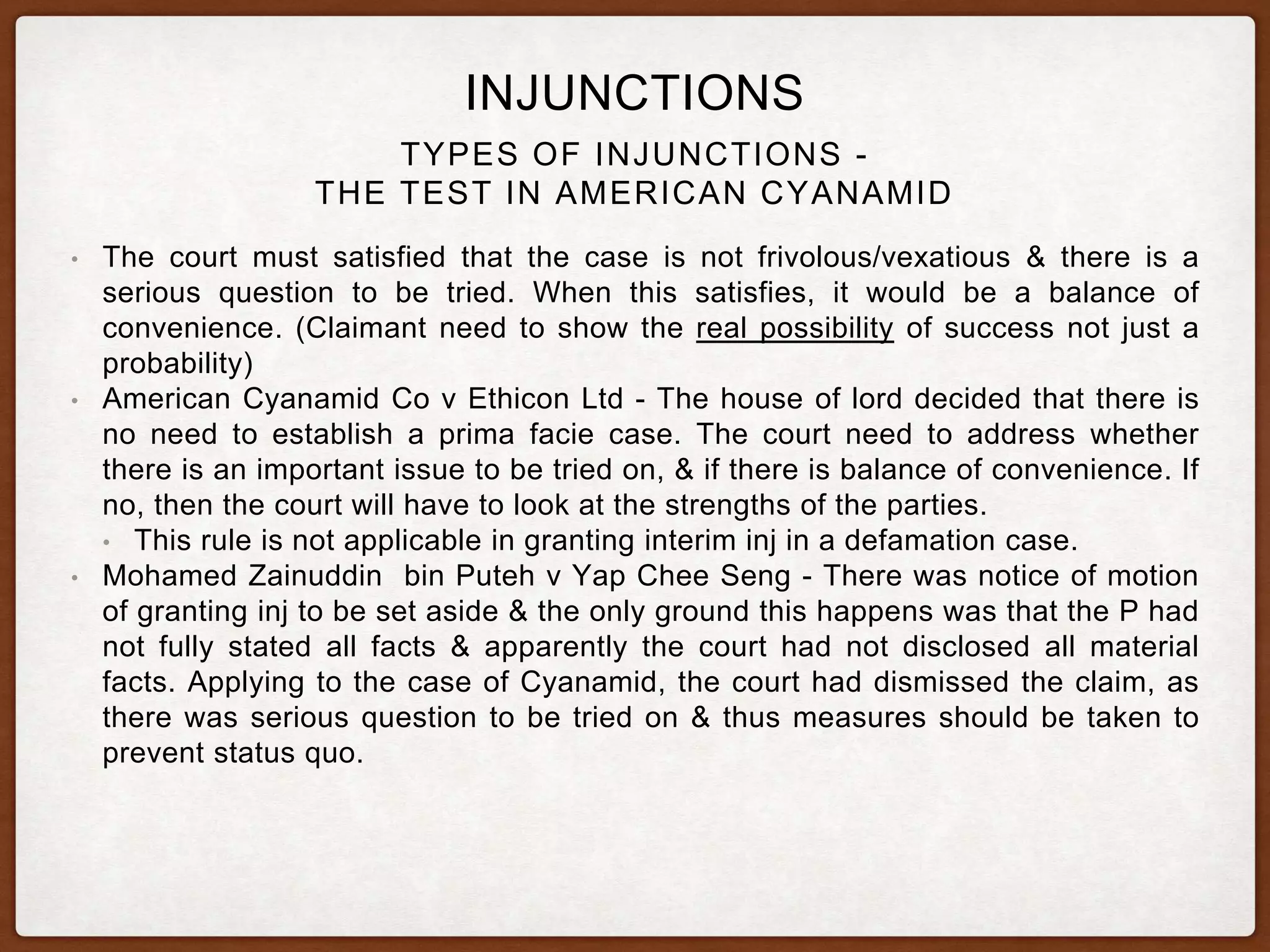Injunctions | PPTX