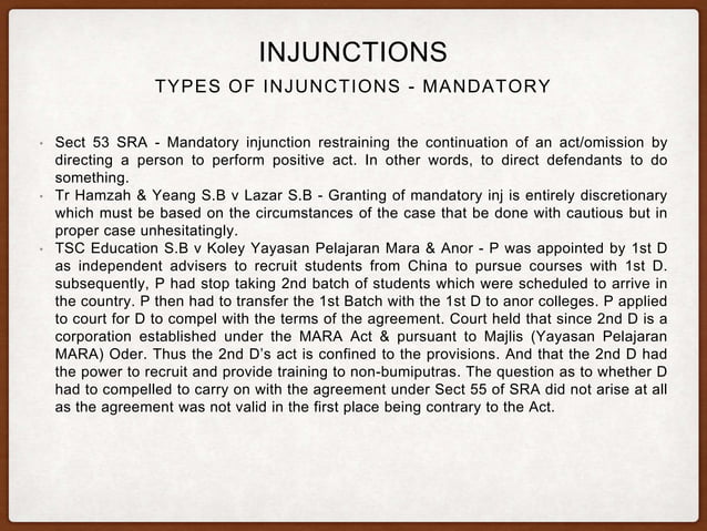 Injunctions | PPTX