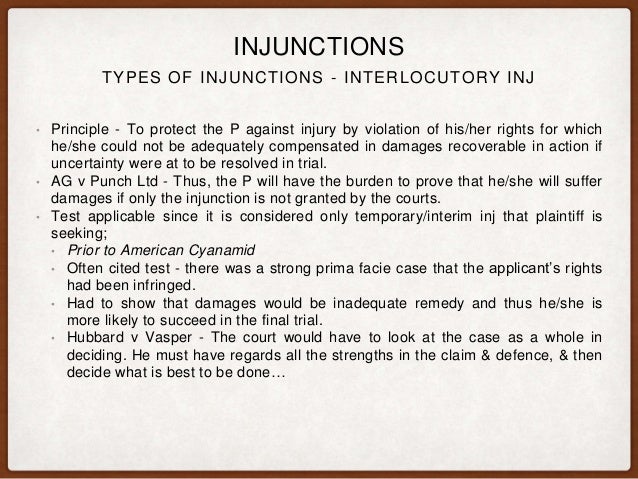 Injunctions