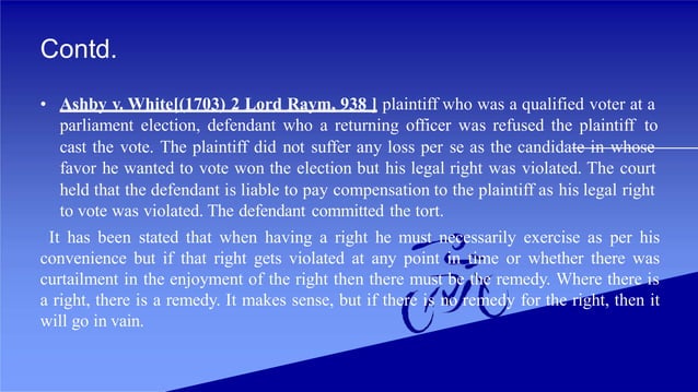 Injuria sine Damnum or Damnum sine Injuria.pptx | Death, Injury, or ...