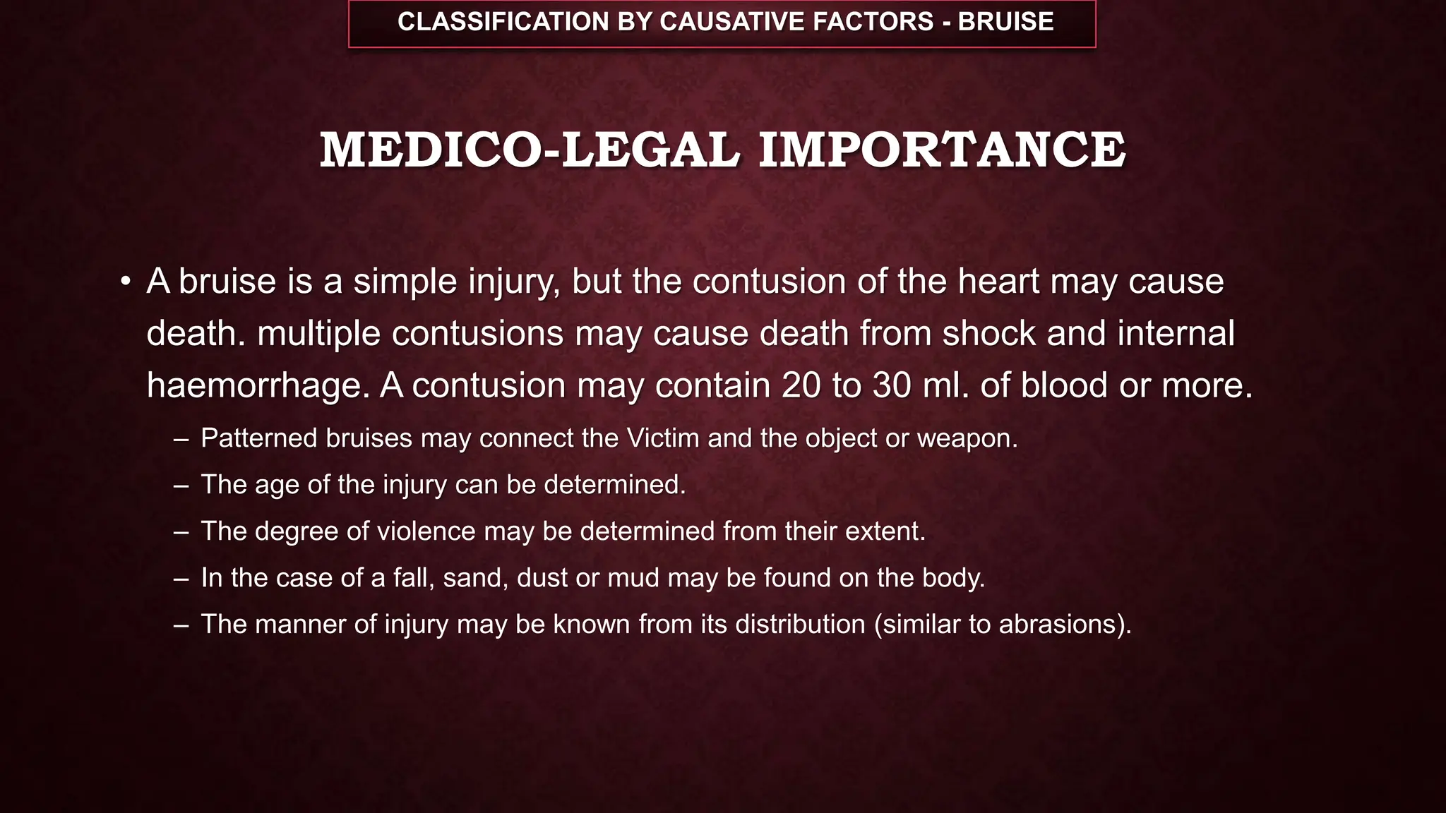 Injuries IN FORENSIC MEDICINE FOR CLASS PRESENTATION | PPTX