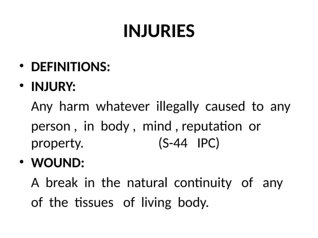 Forensic medicine INJURIES for mbbs.pptx