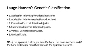 common INJURIES occuring around the ANKLE JOINT | PPT