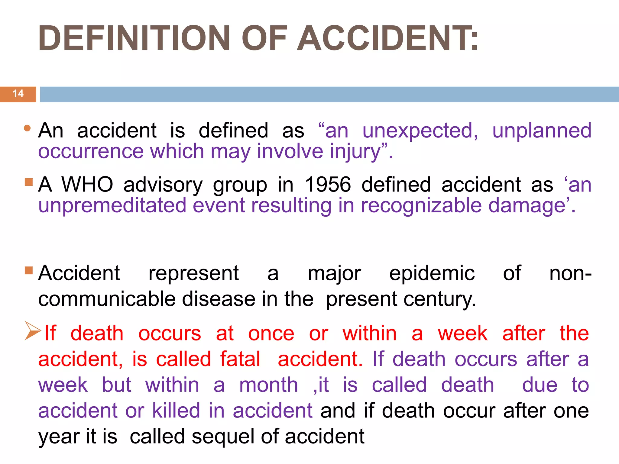 Injuries & accidents | PPTX