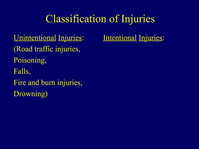 Injuries and accidents in pediatrics | PPT | First Aid | Injuries
