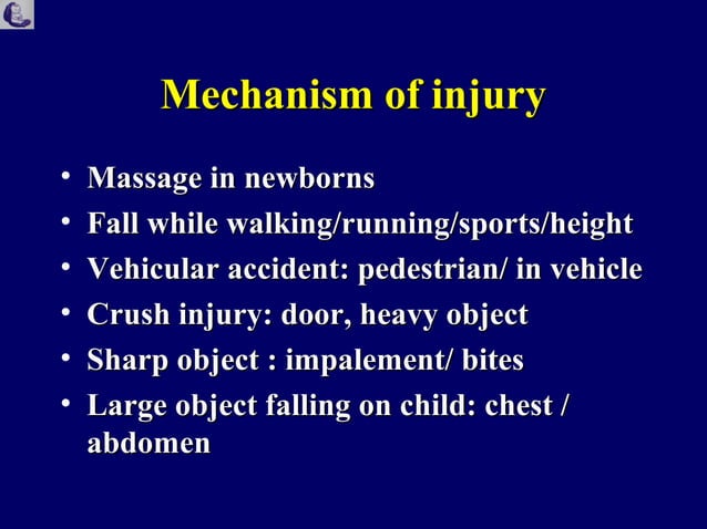 Injuries and accidents in pediatrics | PPT | First Aid | Injuries
