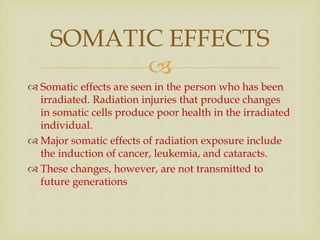 Injuries from radiations | PPTX